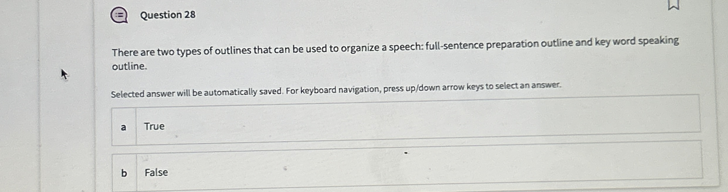 Solved Question 28There are two types of outlines that can | Chegg.com