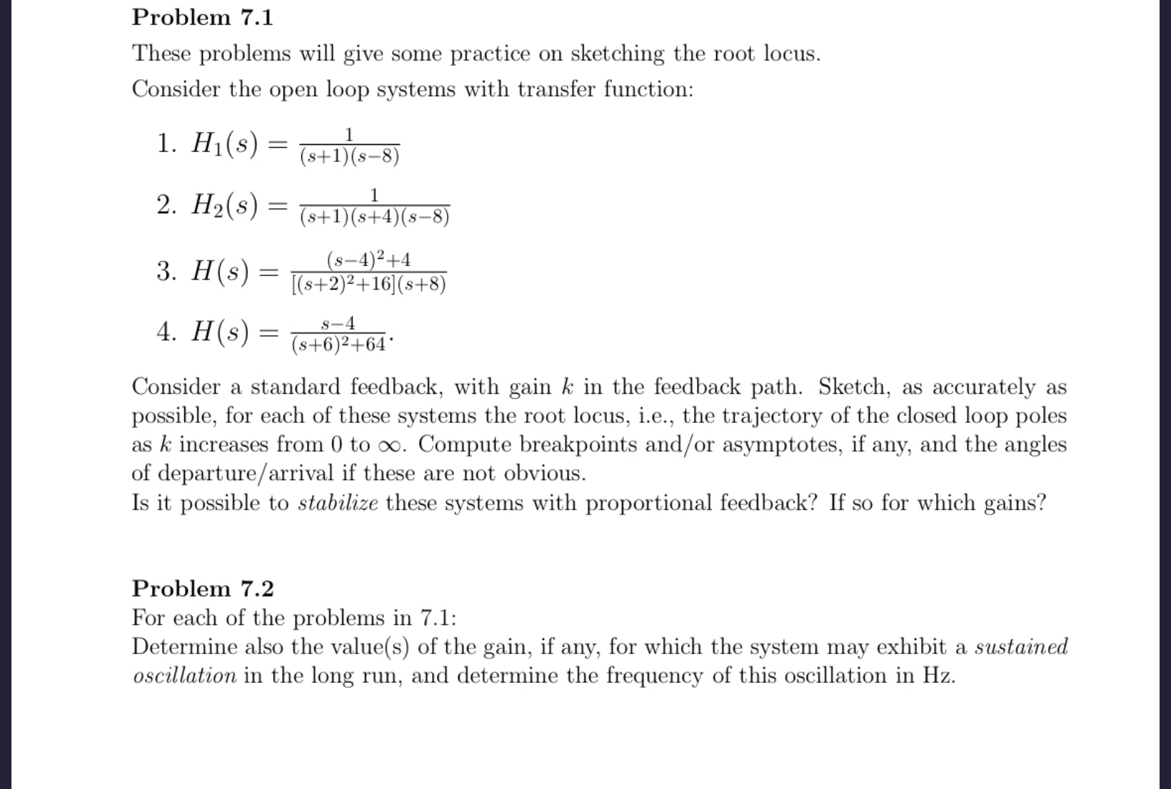Solved Problem 7.1These problems will give some practice on | Chegg.com