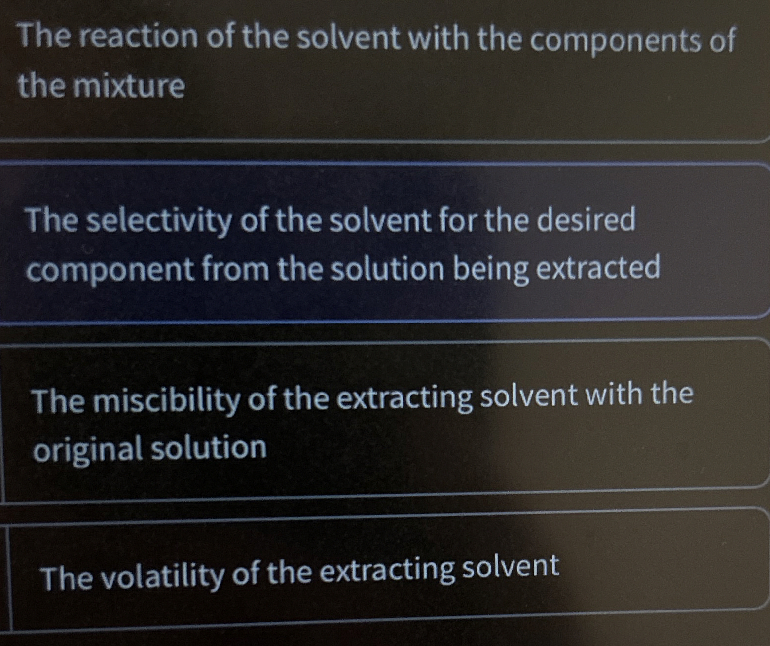 Solved What critical aspect of extraction technique | Chegg.com