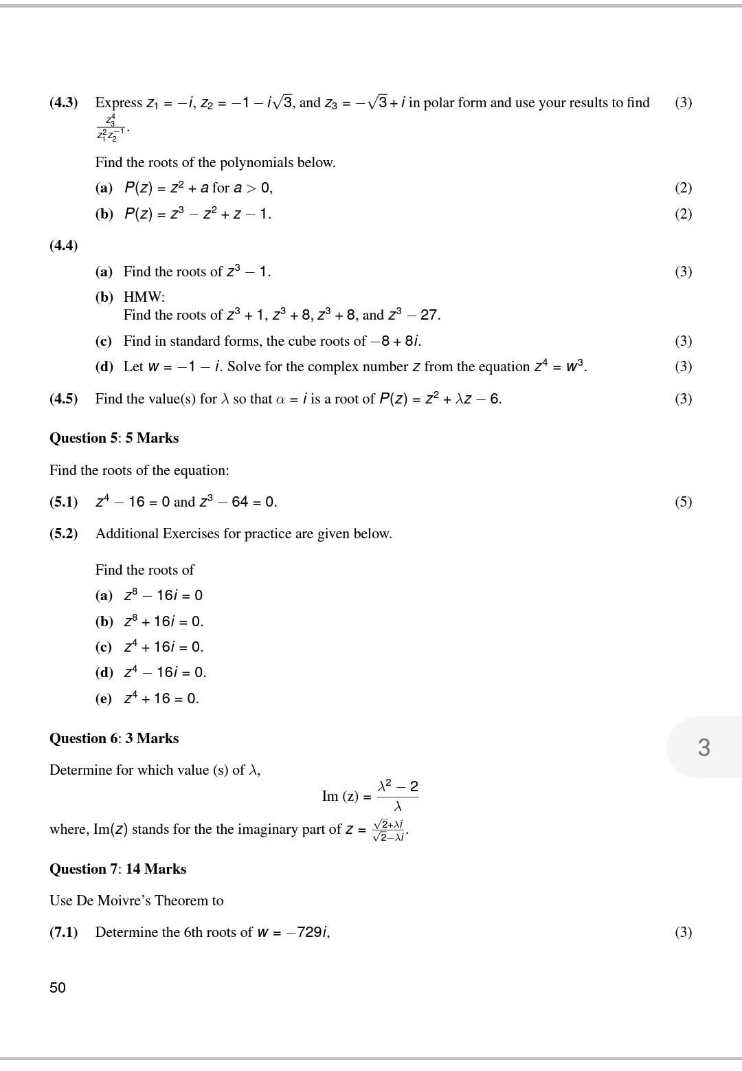 Solved (7.2) express cos(4θ) and sin(3θ) in terms of powers | Chegg.com