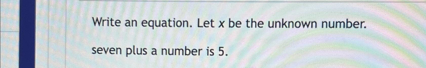 Solved Write an equation. Let x ﻿be the unknown number. | Chegg.com