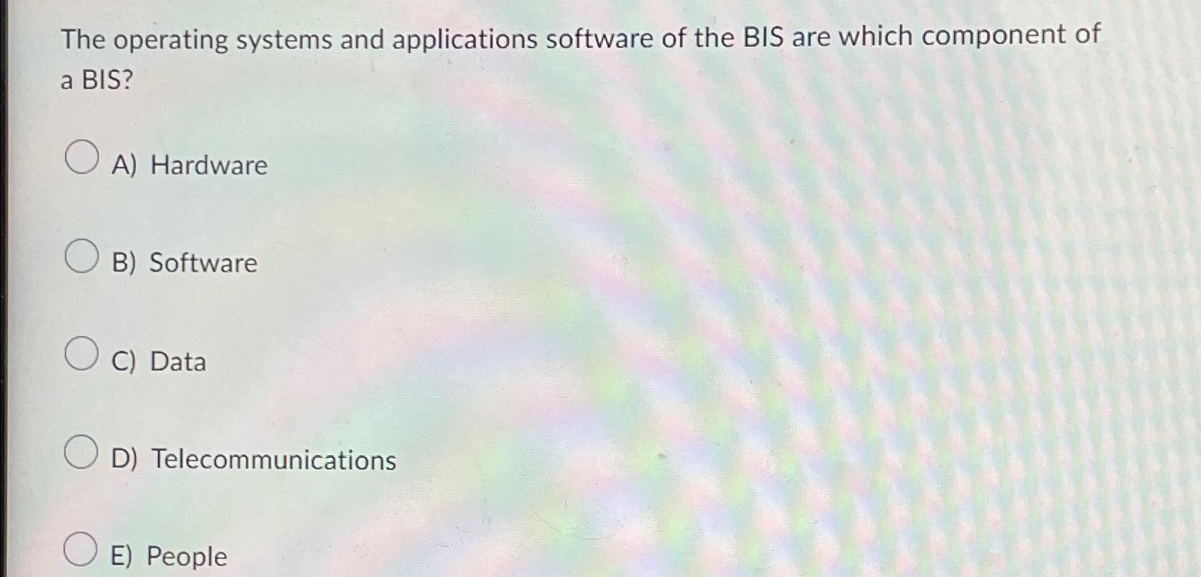 Solved The operating systems and applications software of | Chegg.com