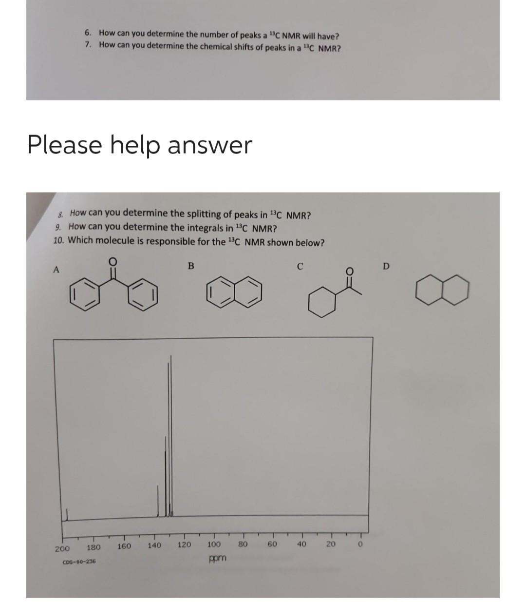 Solved 6. How can you determine the number of peaks a 13C | Chegg.com