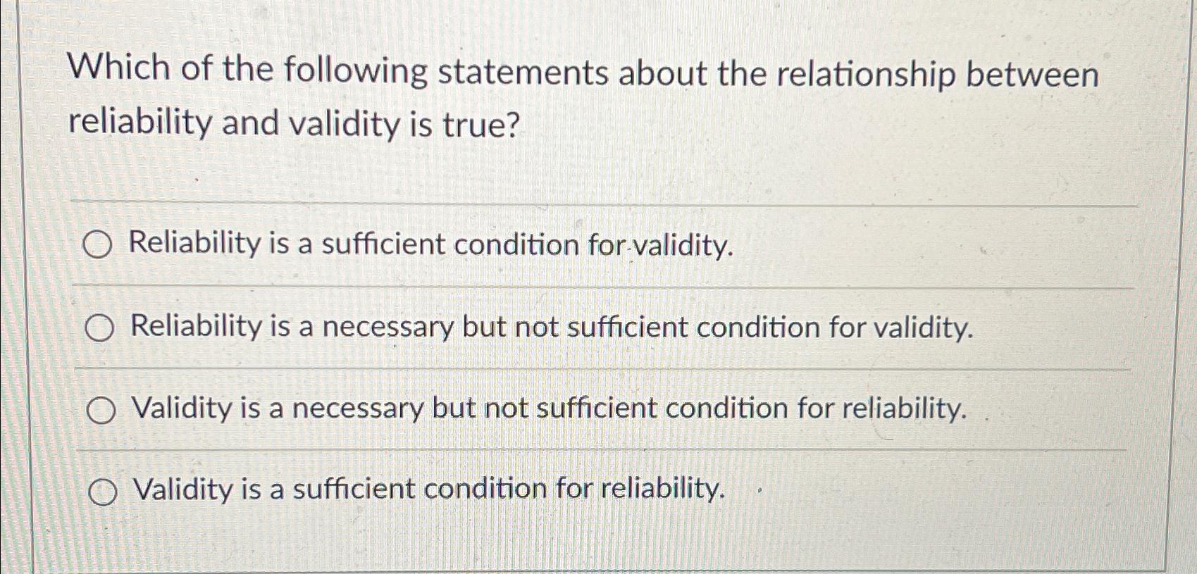 Solved Which of the following statements about the | Chegg.com