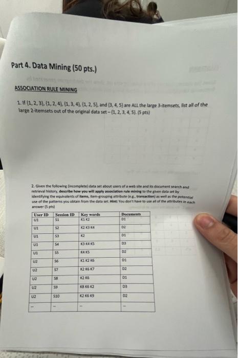 Solved ASSOCIATION RULE MINING 1. If | Chegg.com