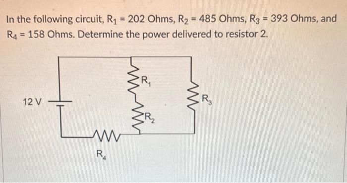 Solved In the following circuit, R1=202 Ohms, | Chegg.com