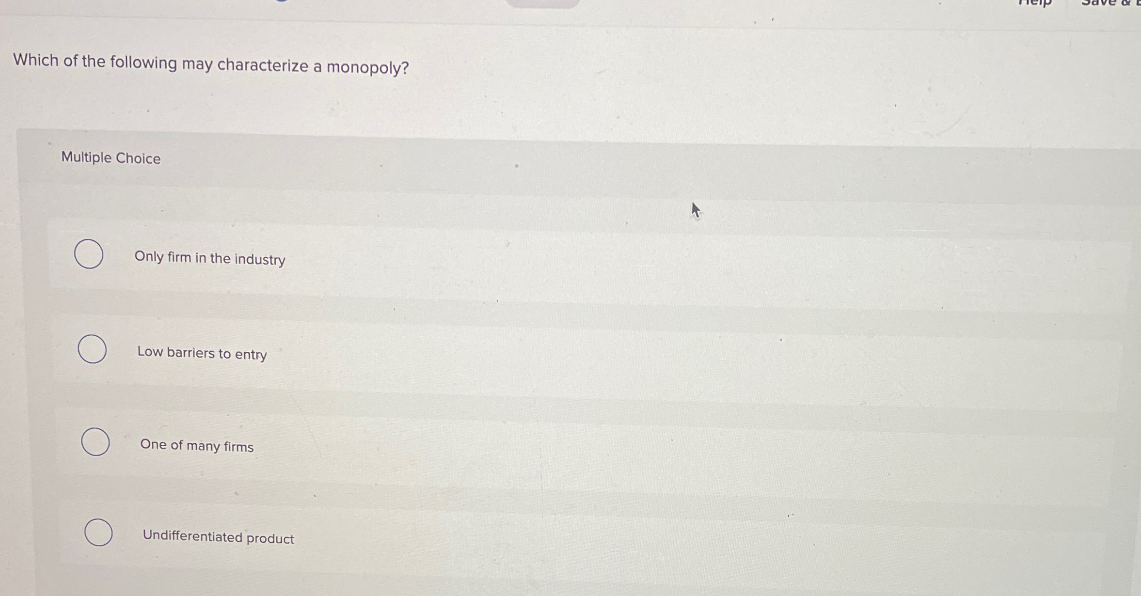 Solved Which of the following may characterize a | Chegg.com
