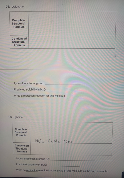 Solved D5: butanone Complete Structural Formula Condensed | Chegg.com