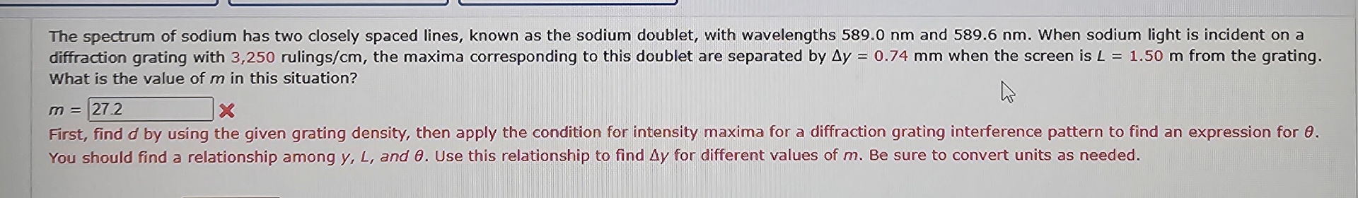 The spectrum of sodium has two closely spaced lines, | Chegg.com