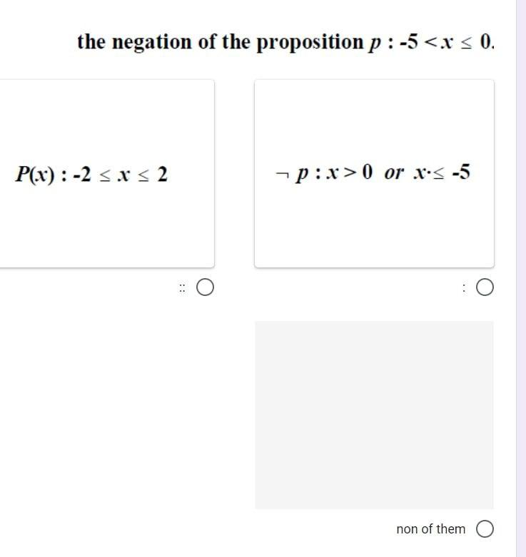Solved the negation of the proposition p :-5