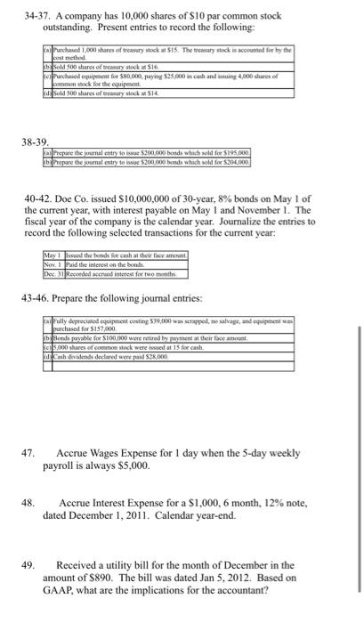 21-24. Journalize the following transactions for the | Chegg.com