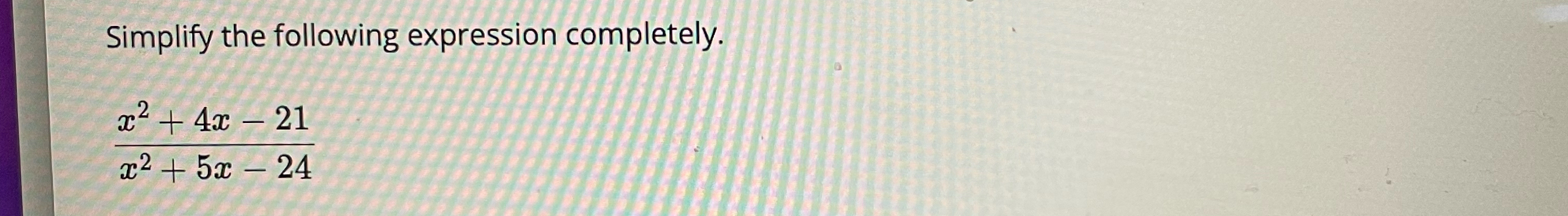 Solved Simplify the following expression | Chegg.com