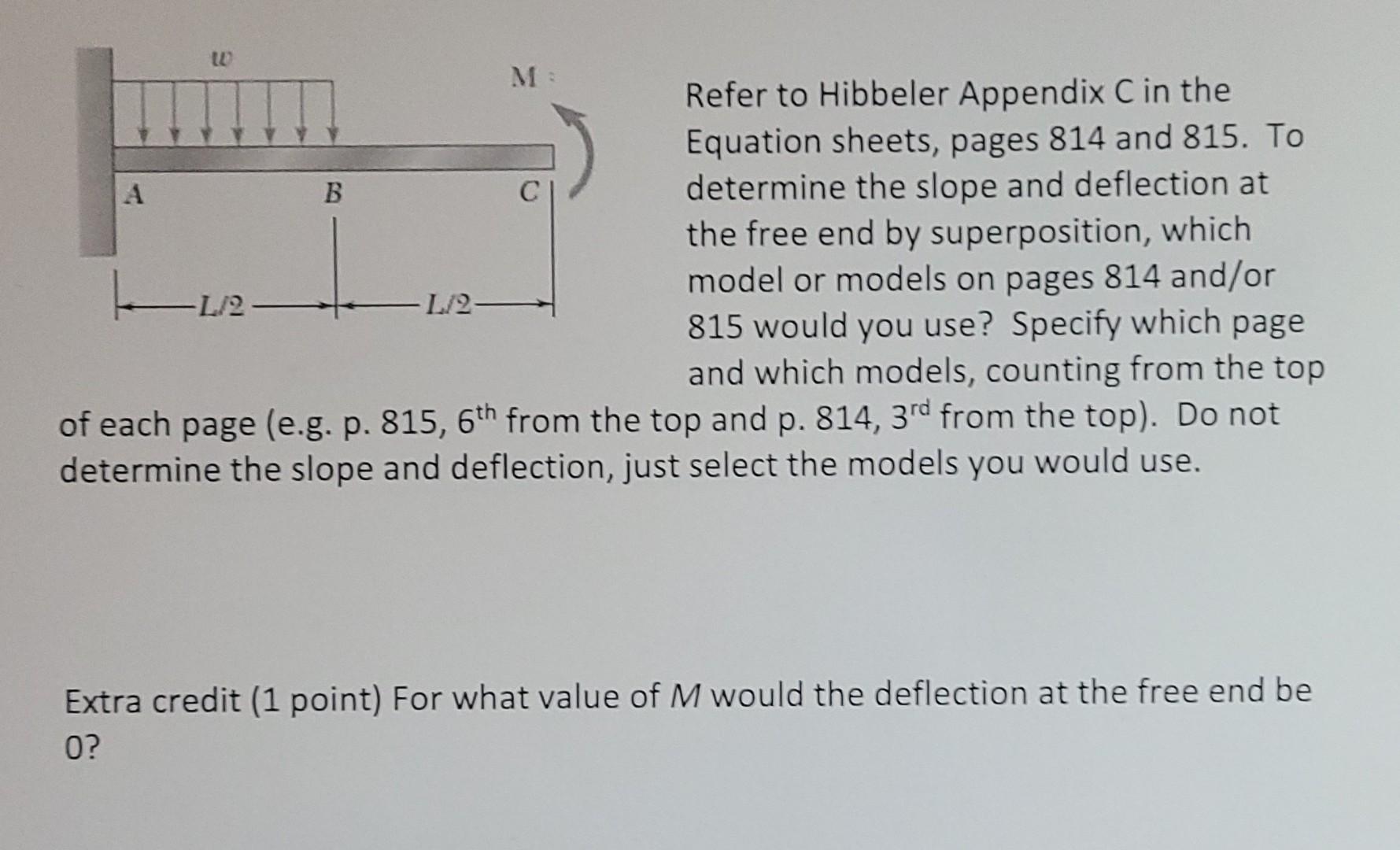 Solved Refer to Hibbeler Appendix C in the Equation sheets, | Chegg.com