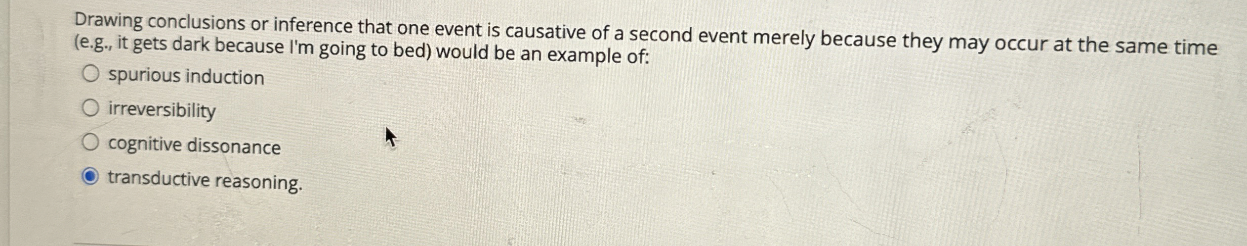 Solved Drawing conclusions or inference that one event is | Chegg.com