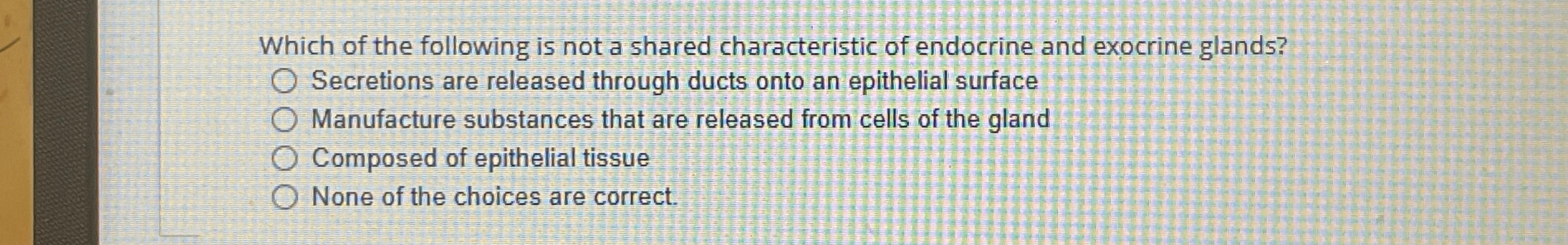 Solved Which of the following is not a shared characteristic | Chegg.com