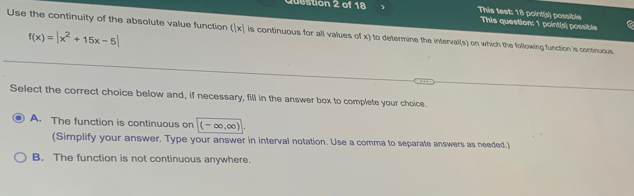 Solved Use The Continuity Of The Absolute Value Function