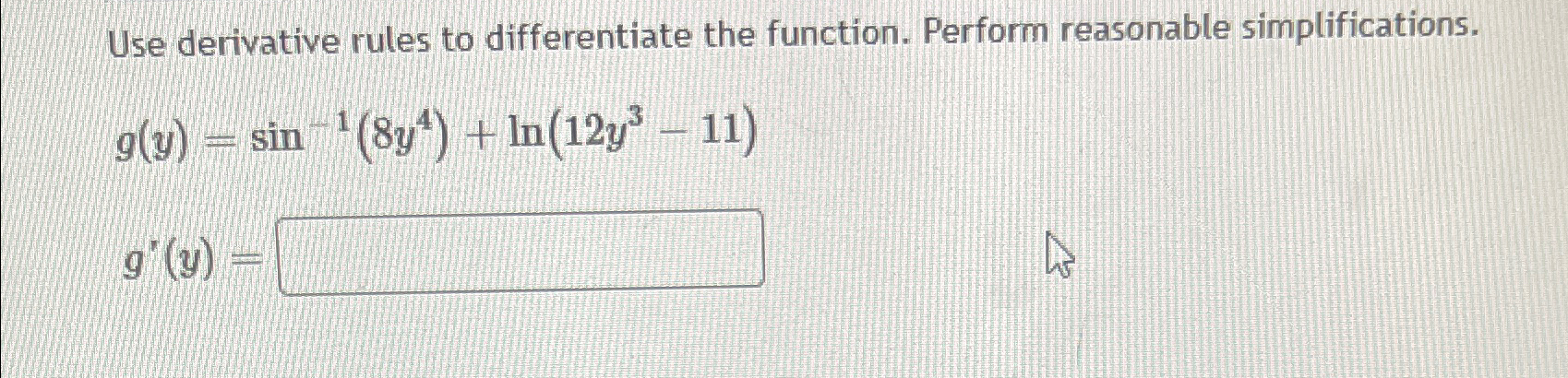 Solved Use derivative rules to differentiate the function. | Chegg.com
