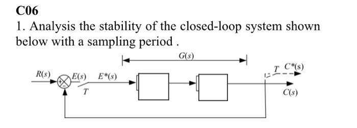 Solved C06 1. Analysis the stability of the closed-loop | Chegg.com