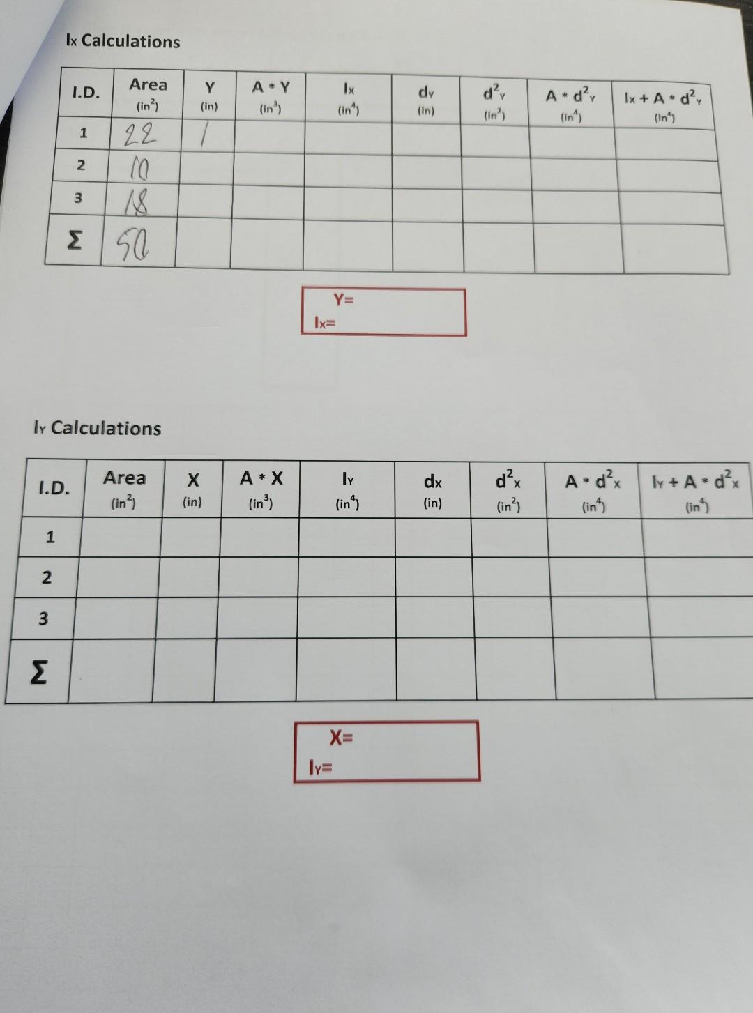 Solved 1 Given The Composite Section Below Calculate Ix And
