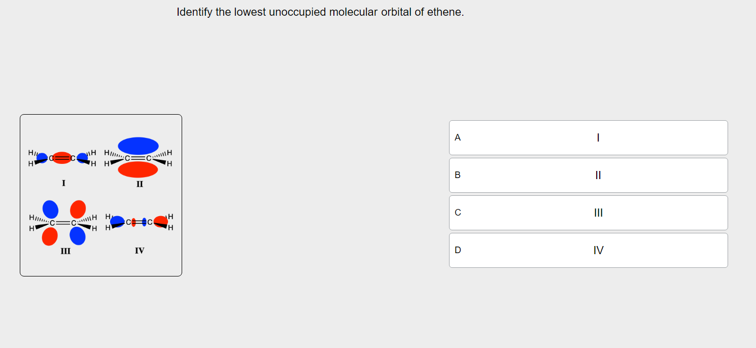Solved Identify the lowest unoccupied molecular orbital of | Chegg.com