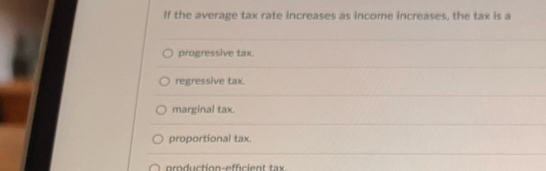 Solved If the average tax rate increases as income | Chegg.com