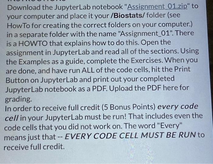 Download the JupyterLab notebook "Assignment_01.zip" | Chegg.com