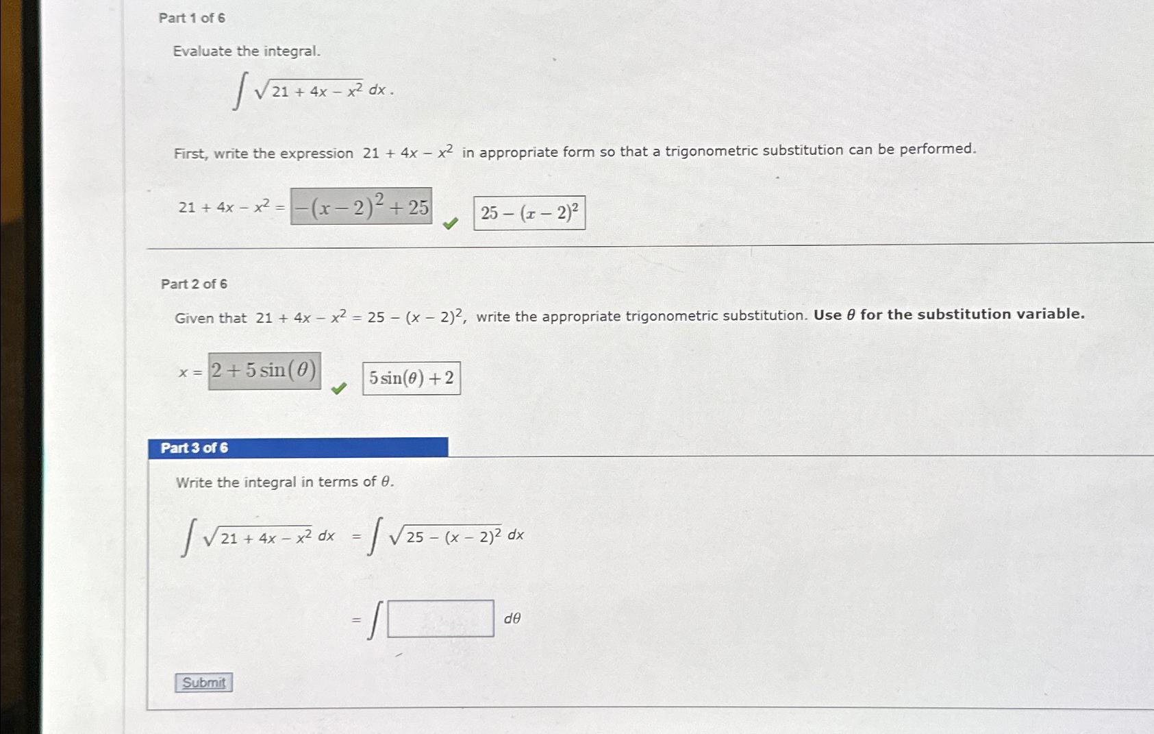 Solved Part 1 ﻿of 6Evaluate the | Chegg.com