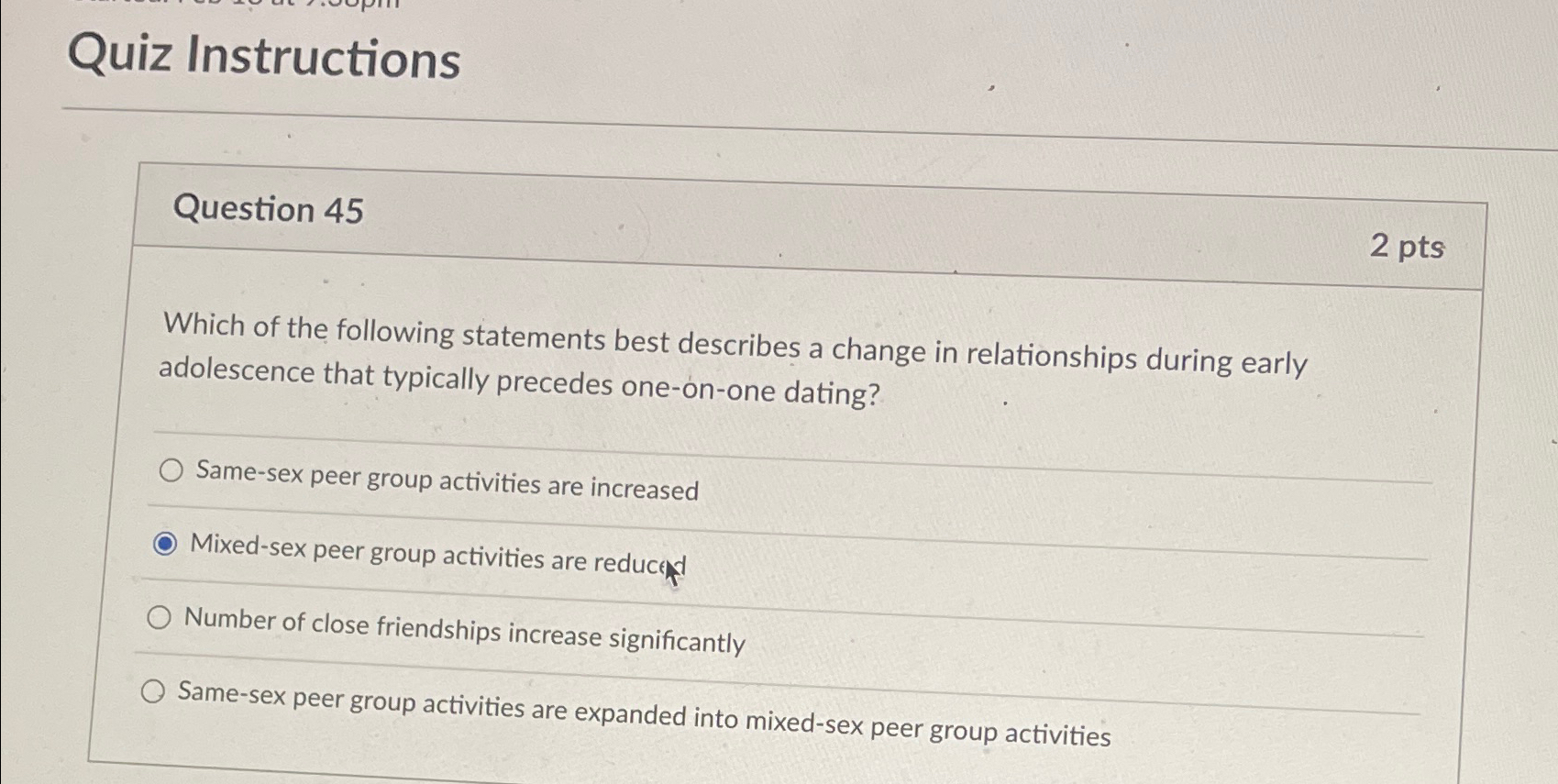 Solved Quiz InstructionsQuestion 452 ﻿ptsWhich of the | Chegg.com