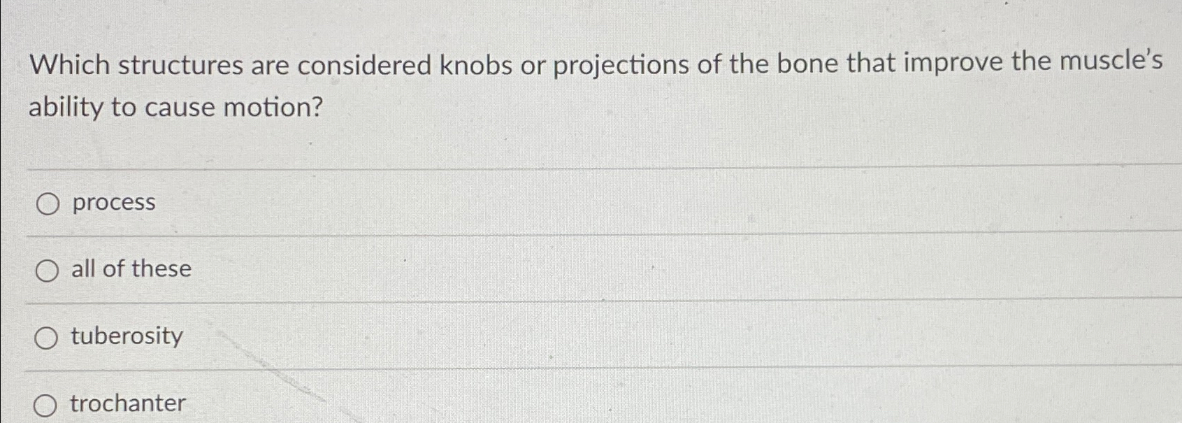 Solved Which structures are considered knobs or projections | Chegg.com