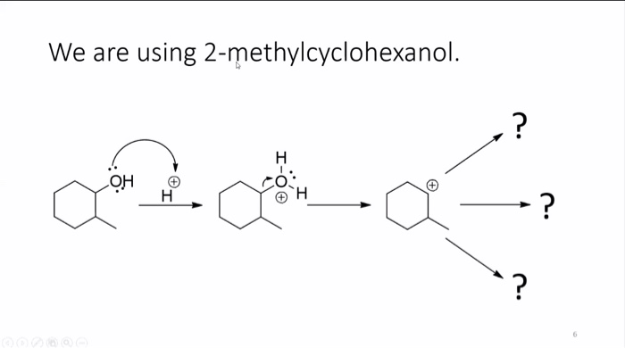 Solved We are using 2-methylcyclohexanol. - | Chegg.com