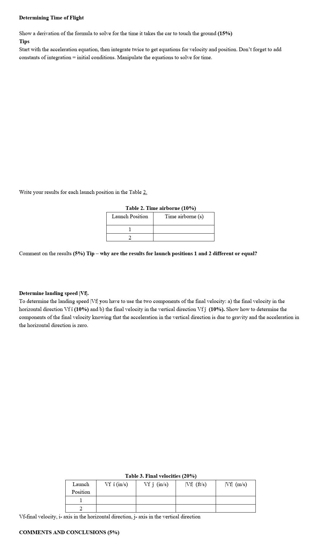 Solved Determining Initial Velocity Through Projectile | Chegg.com