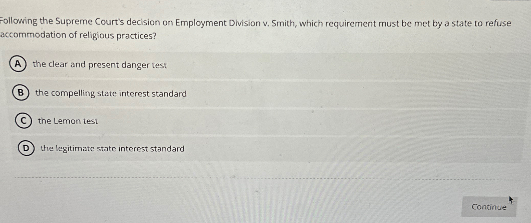 Solved Following the Supreme Court's decision on Employment | Chegg.com