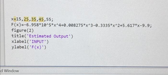 Solved Im using matlab, if i have my x values how do i solve | Chegg.com