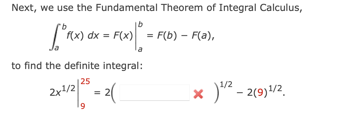 Solved Next, we use the Fundamental Theorem of Integral | Chegg.com