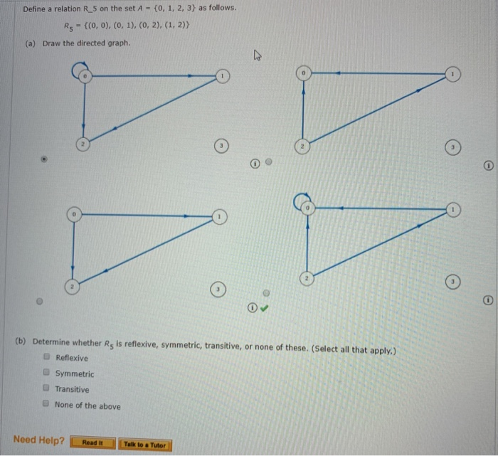 Solved Define a relation R_5 on the set A = {0, 1, 2, 3) as | Chegg.com
