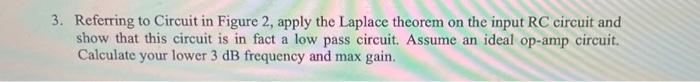 Solved Figure 1. Inverting active low-pass filter | Chegg.com
