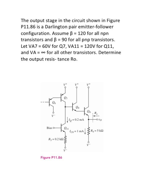 Solved The output stage in the circuit shown in Figure | Chegg.com