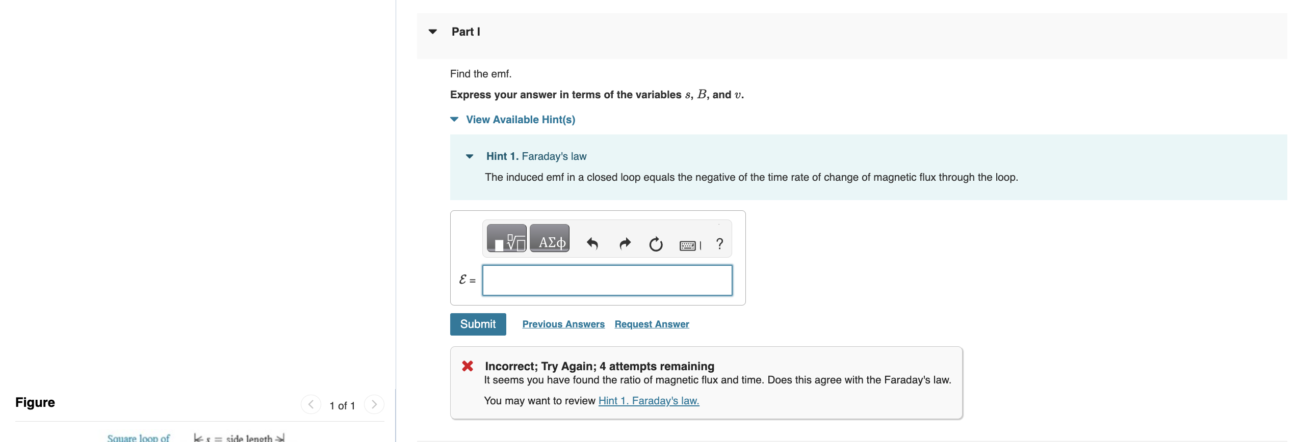 Solved Part IFind the emf.Express your answer in terms of | Chegg.com