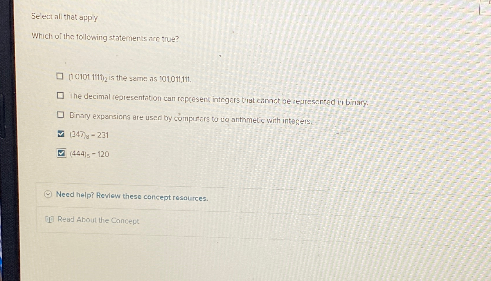 Solved Select all that applyWhich of the following | Chegg.com