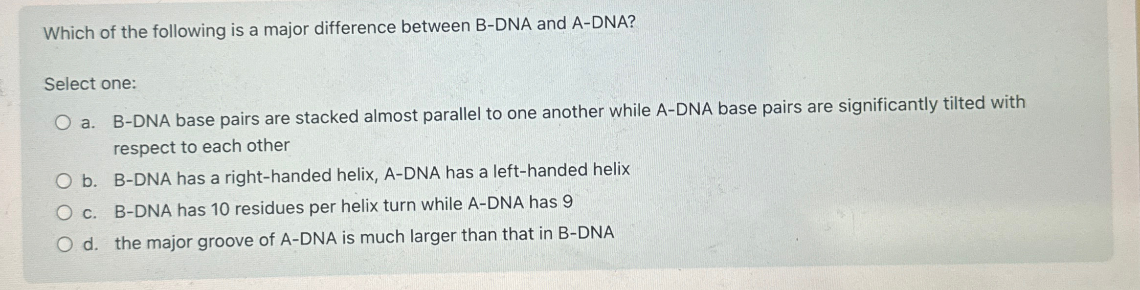 Solved Which of the following is a major difference between | Chegg.com