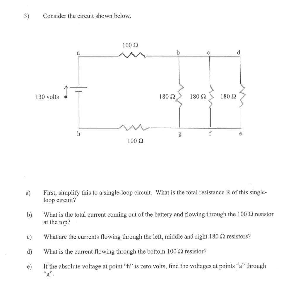 Solved Consider the circuit shown below.a) ﻿First, simplify | Chegg.com