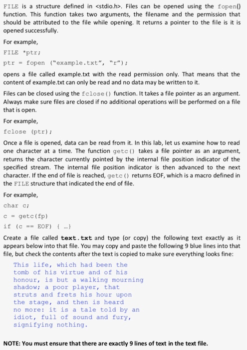 Solved A File 10 Using C Library Functions File 10 In C 0273