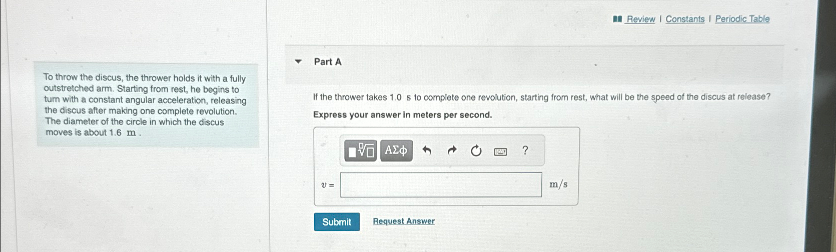 Solved Review I Constants I Periodic TablePart ATo throw the | Chegg.com