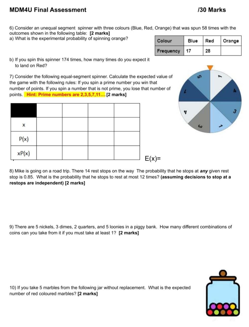 Solved MDM4U Final Assessment 11) X y x² y² 1 8 3 15 5 28 6 | Chegg.com