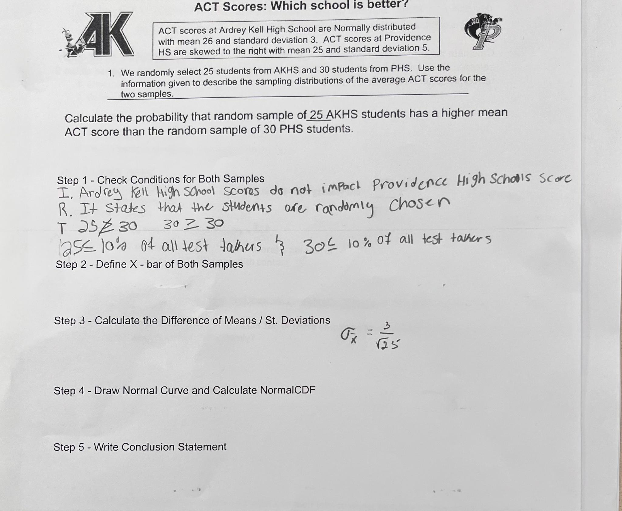 Solved ACT Scores: Which school is better?ACT scores at | Chegg.com