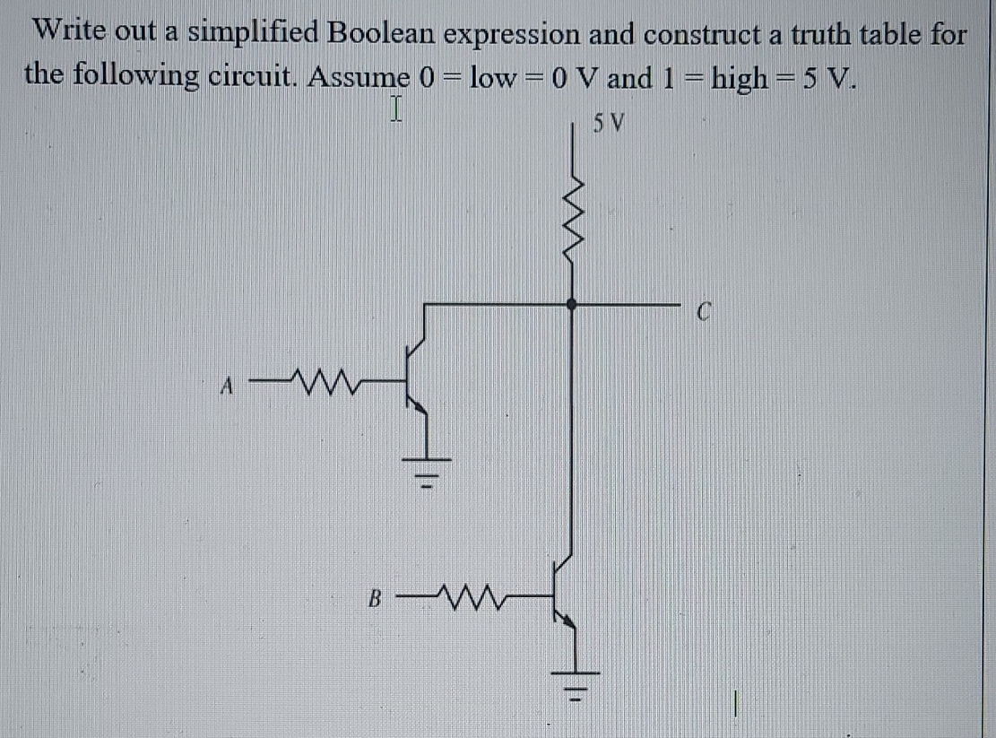 Solved Write out a simplified Boolean expression and | Chegg.com