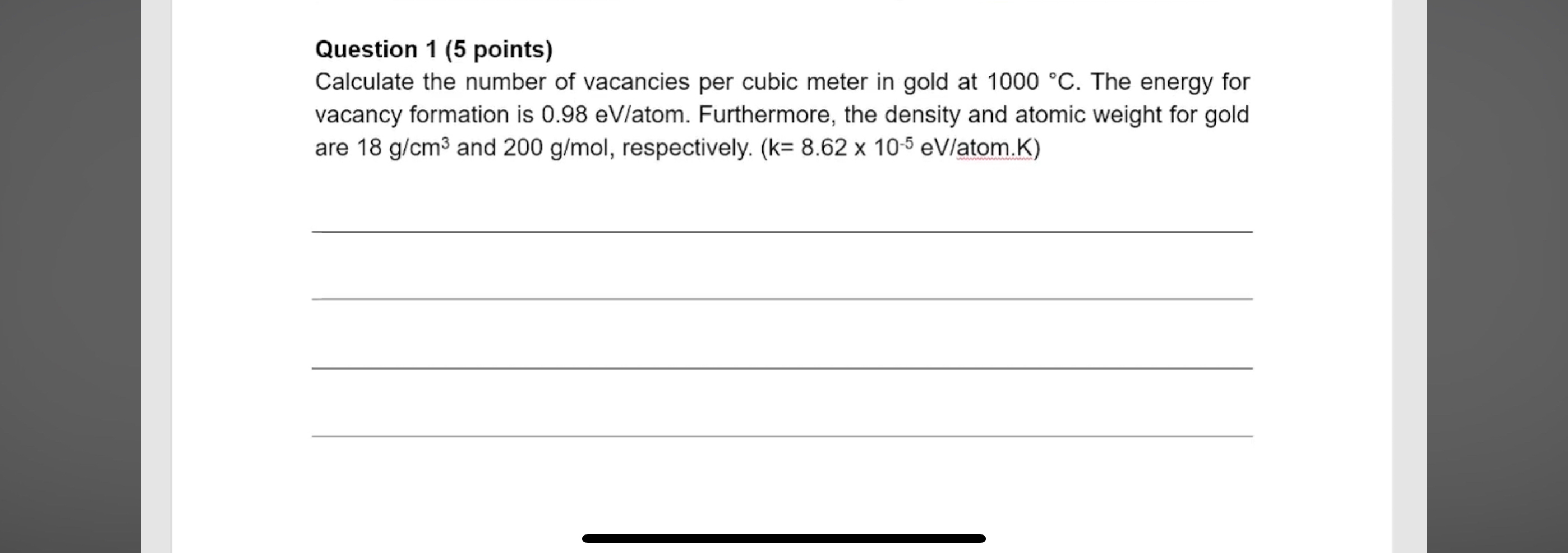 Solved Question 1 (5 ﻿points)Calculate the number of | Chegg.com