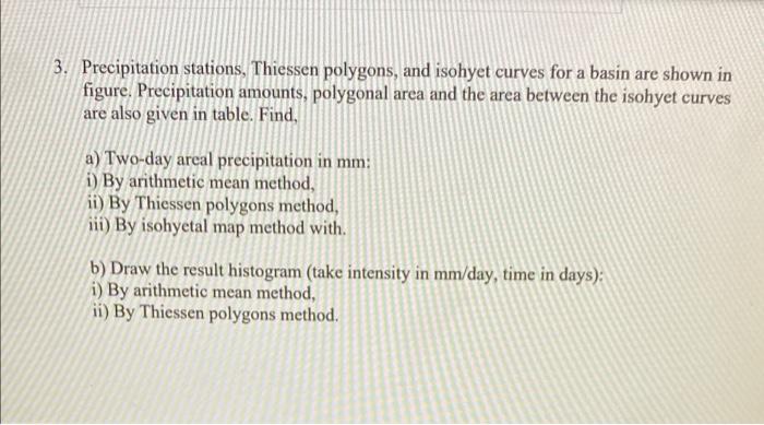 Solved 3. Precipitation stations, Thiessen polygons, and | Chegg.com