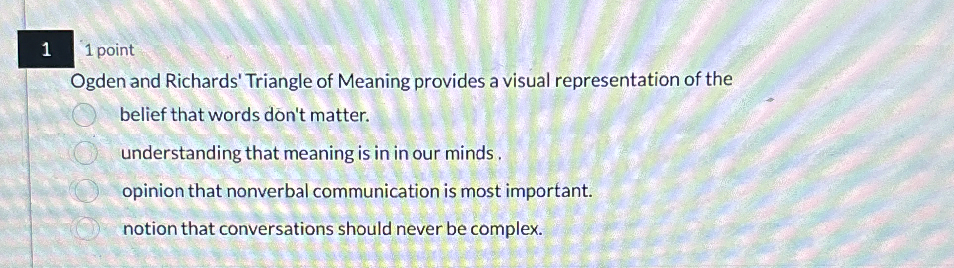 Solved 11 ﻿pointOgden and Richards' Triangle of Meaning | Chegg.com