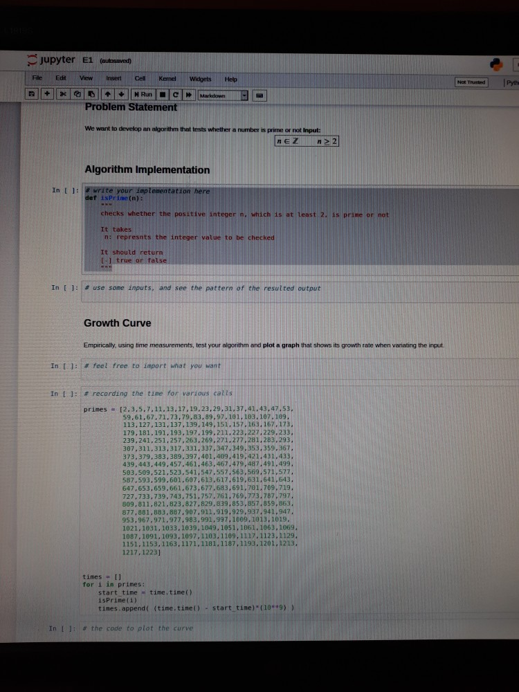 Solved Jupyter El Autosaved File Edit View Insert Cel